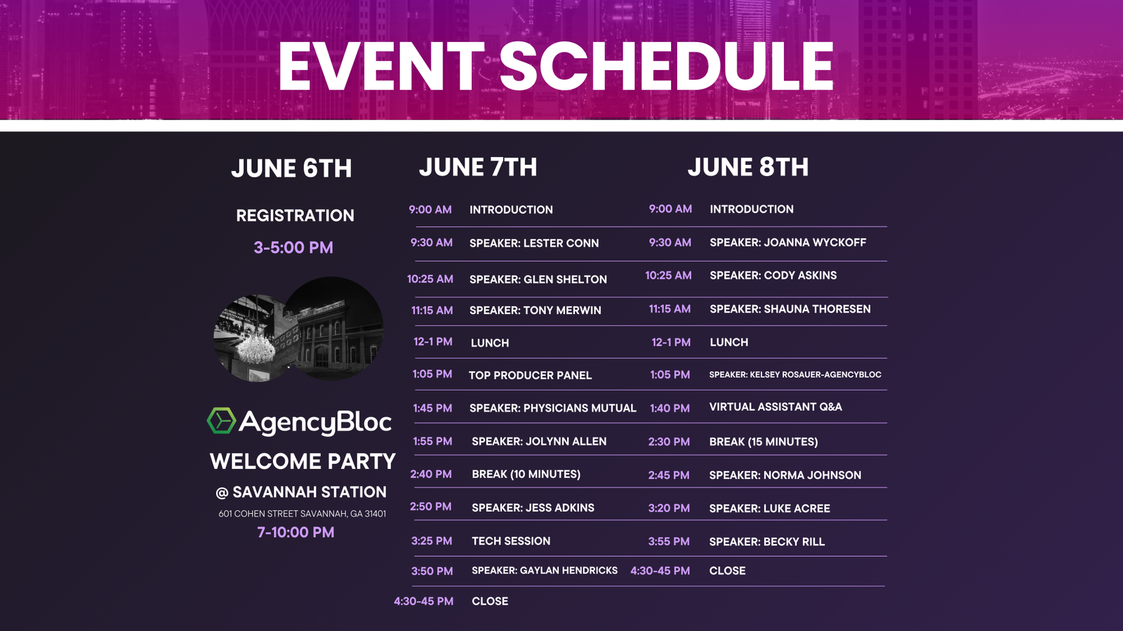 Schedule - Seven Figure Medicare Agent Summit